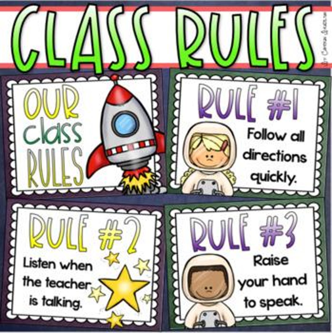 Classroom Rules Posters EDITABLE Back to School Outer Space Theme ...
