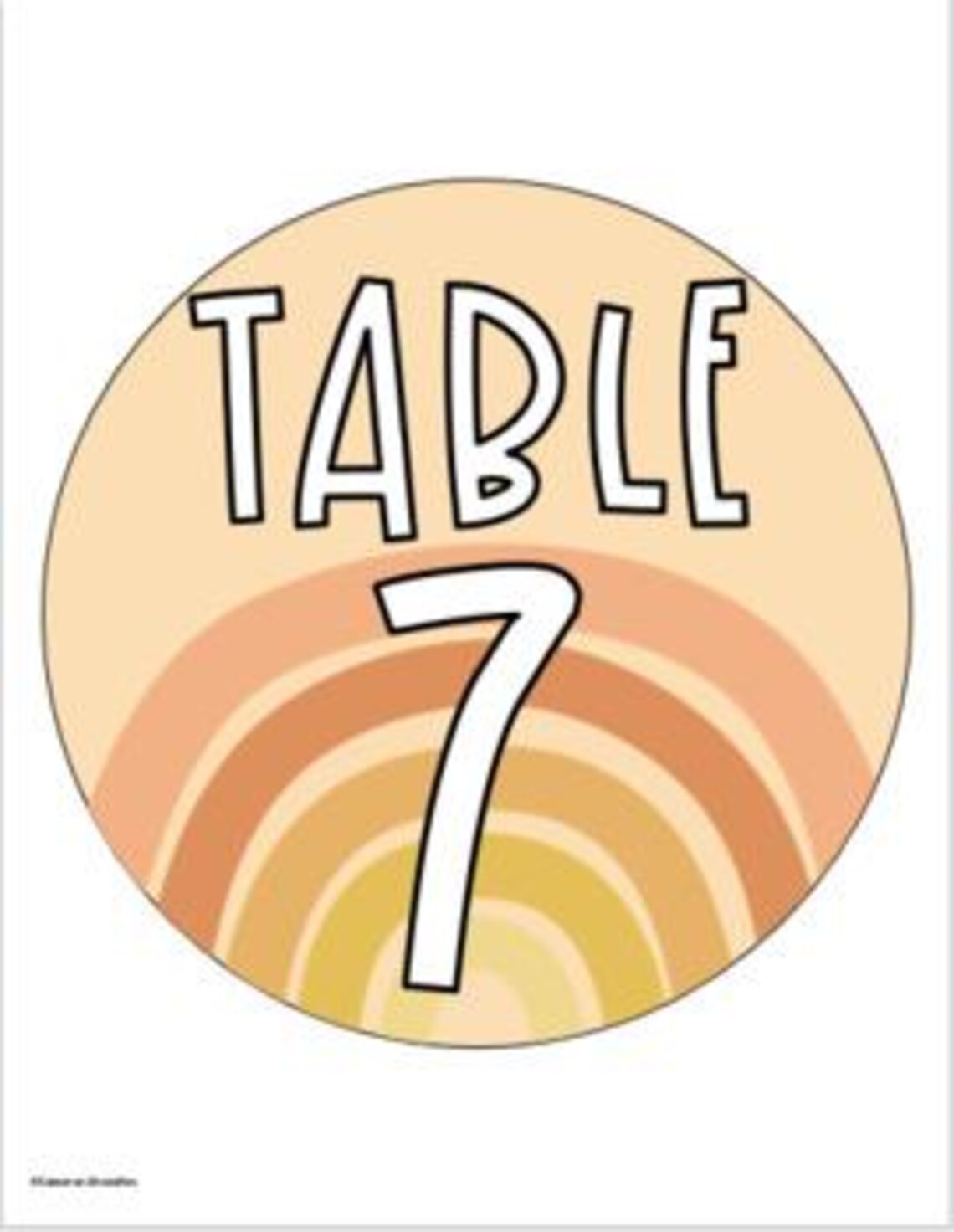 Table Numbers Signs Boho Muted Modern Rainbow Theme Classroom Decor ...