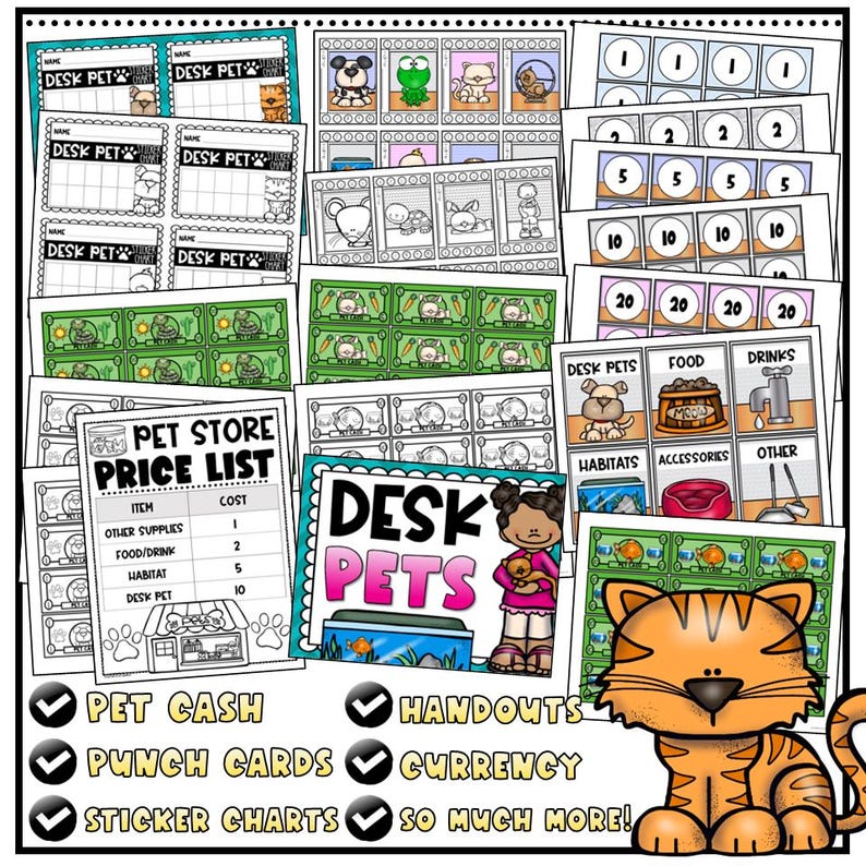 Desk Pets Starter Kit L Classroom Management and Positive Behavior ...