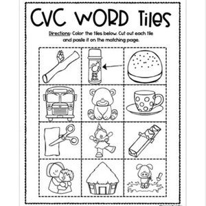 CVC Word Families Phonics Mini Booklet Activity Vowels A, E, I, O, U ...