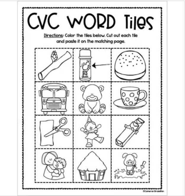 CVC Word Families Phonics Mini Booklet Activity Vowels A, E, I, O, U ...