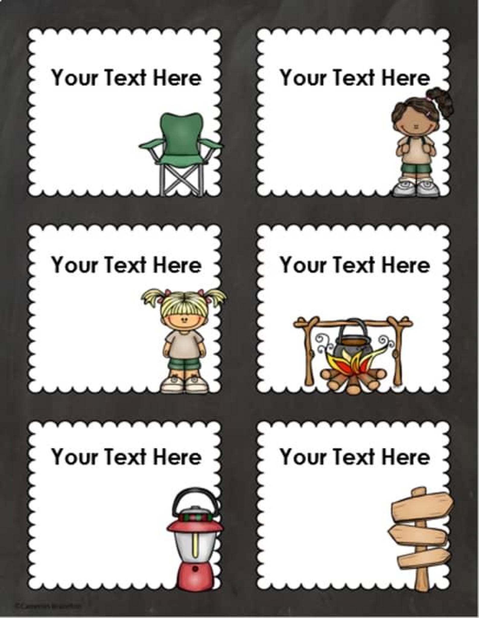 Camping Camp Out Theme Classroom Labels Decorations Editable Powerpoint ...