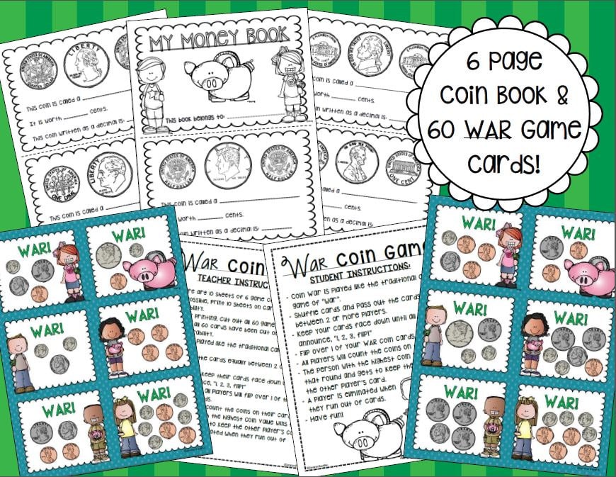 Coin Money Activities, Worksheets, Printables, Game Printables - Etsy