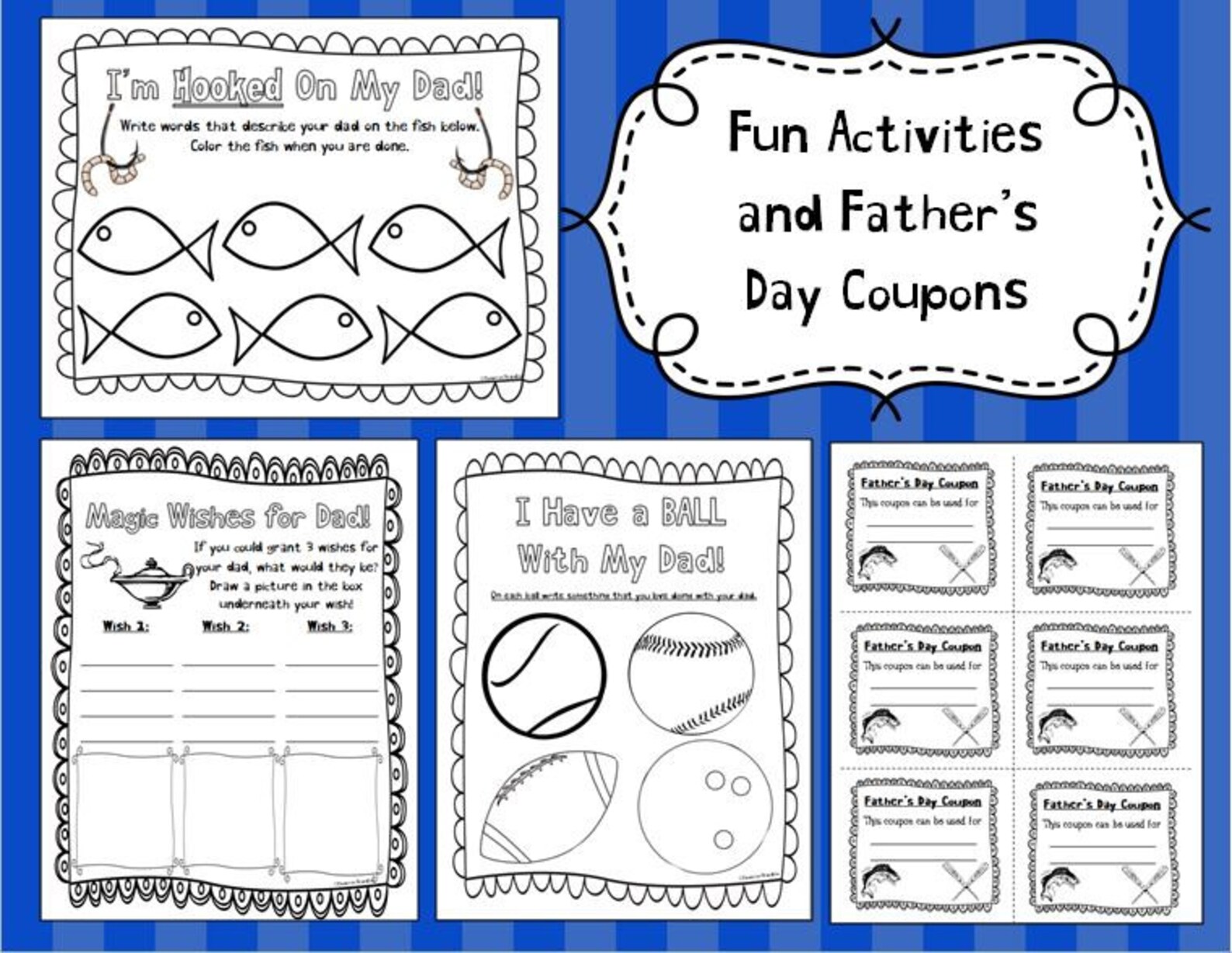 Father's Day Pack (literacy, Writing, Activities, Gift Ideas) - Etsy