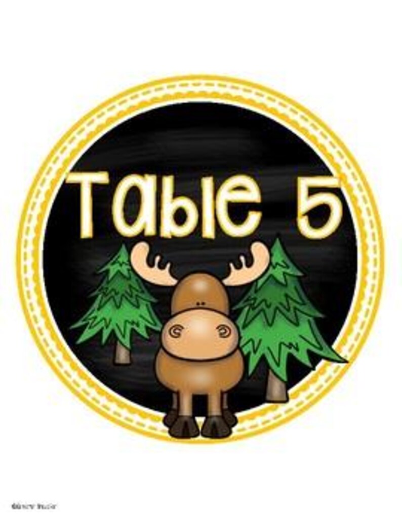 Table Numbers Signs Woodland Animals Forest Theme INSTANT DOWNLOAD - Etsy