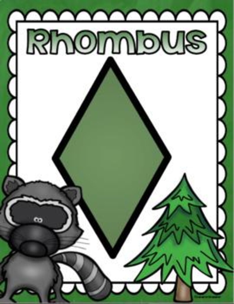 2D Shapes Poster Signs Woodland Animals Forest Theme INSTANT DOWNLOAD ...