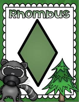 2D Shapes Poster Signs Woodland Animals Forest Theme INSTANT DOWNLOAD ...