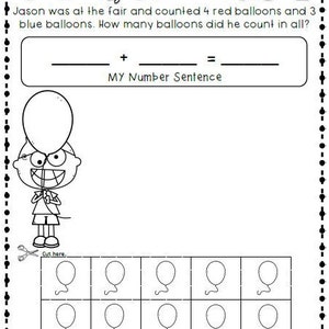 Math Word Problems Color Cut Paste Spring (common Core Aligned) - Etsy