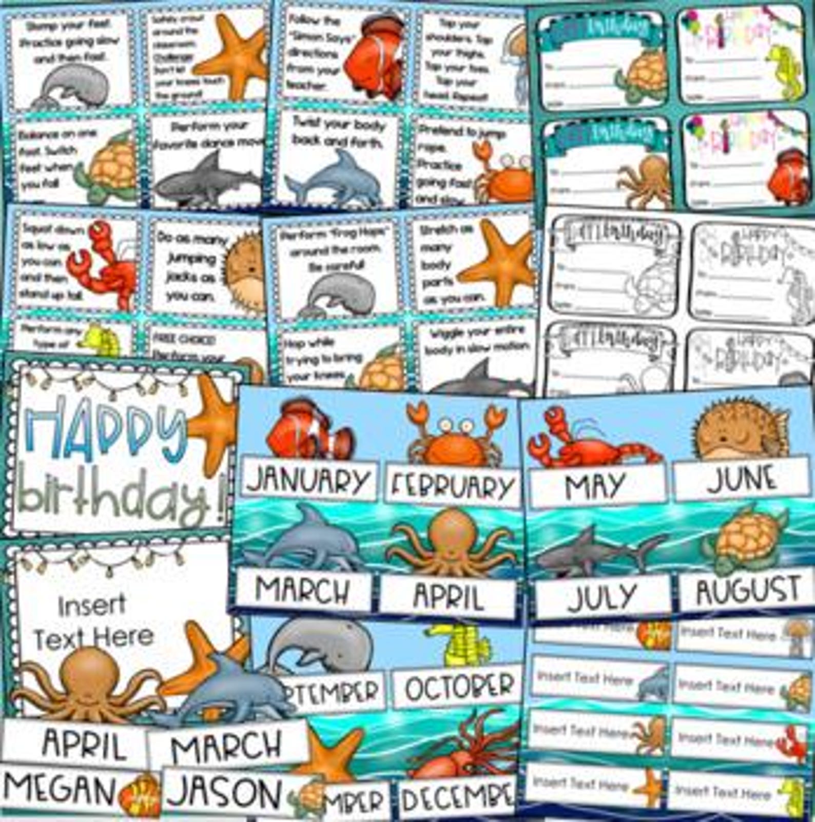 Ocean Under the Sea Underwater Classroom Decorations and Management ...