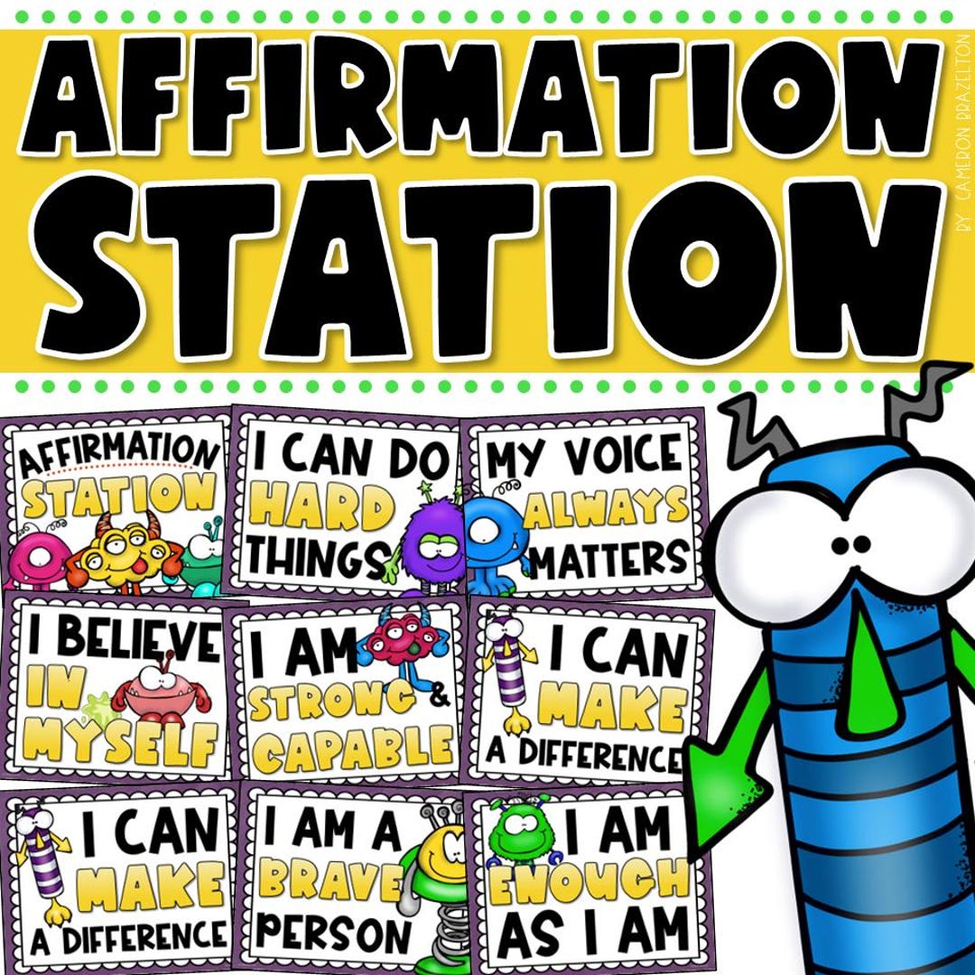 Monster Theme Affirmation Station | Posters for Confidence-building ...