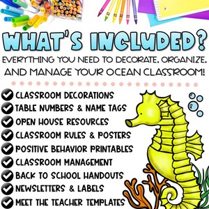 Ocean Under the Sea Underwater Classroom Decorations and Management ...