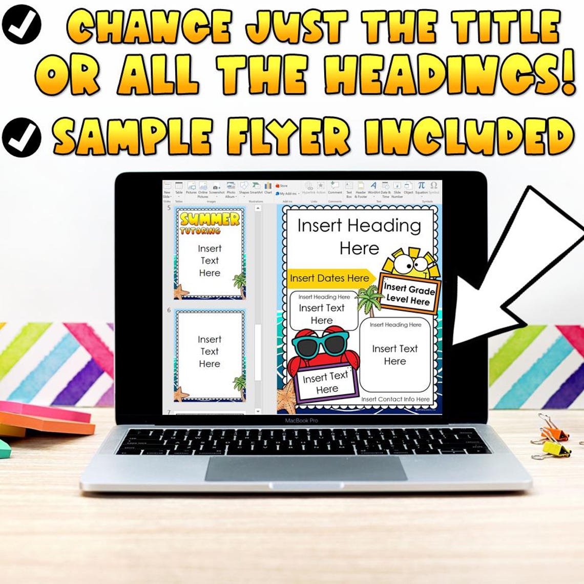 Editable Summer and After School Tutoring Flyer Template for Teachers ...