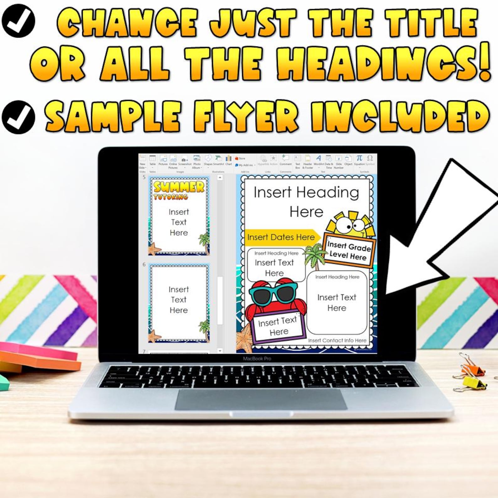 Editable Summer and After School Tutoring Flyer Template for Teachers ...