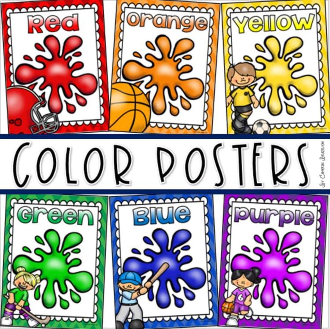 Color Posters Signs Bulletin Board Sports Teamwork Theme INSTANT ...