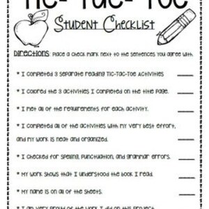 Reading Response Fiction Tic Tac Toe Menu Choice Board - Etsy Canada