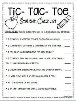 Reading Response Fiction Tic Tac Toe Menu Choice Board - Etsy Canada