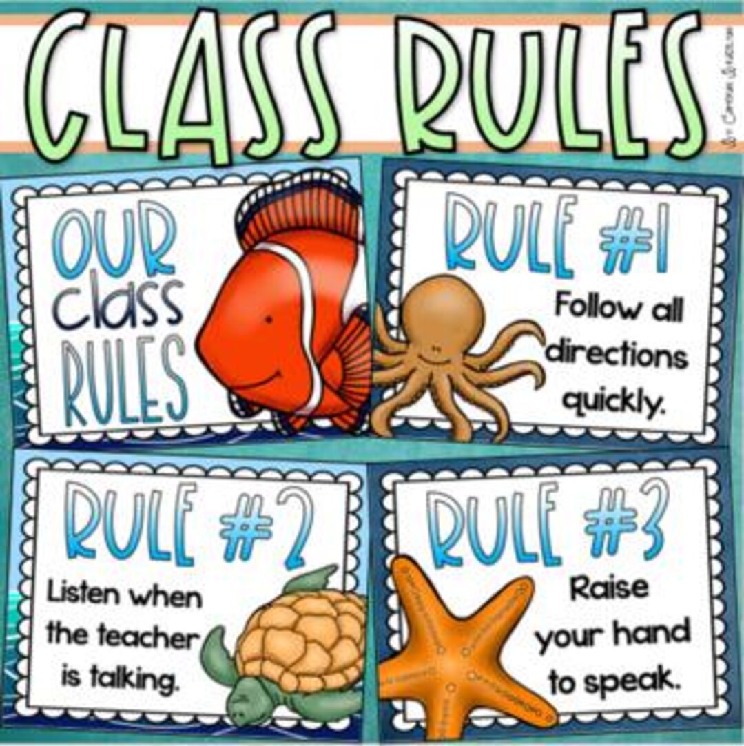 Classroom Rules Posters EDITABLE Back to School Ocean Under the Sea ...