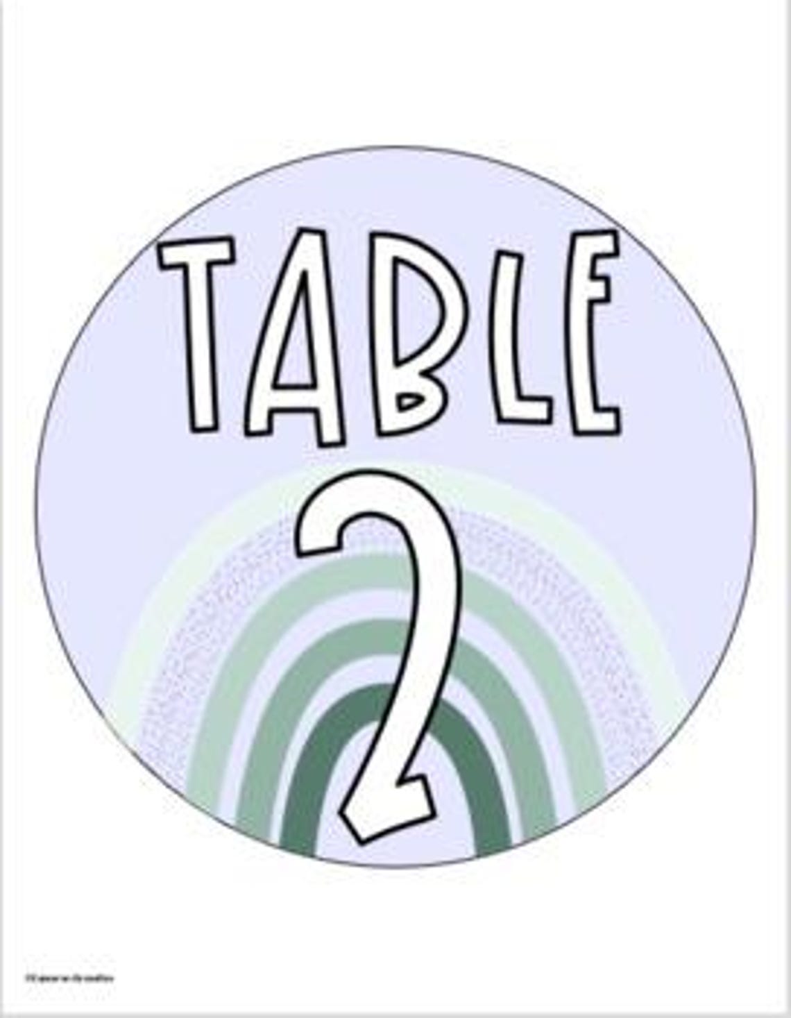 Table Numbers Signs Boho Muted Modern Rainbow Theme Classroom Decor ...
