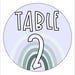 Table Numbers Signs Boho Muted Modern Rainbow Theme Classroom Decor ...