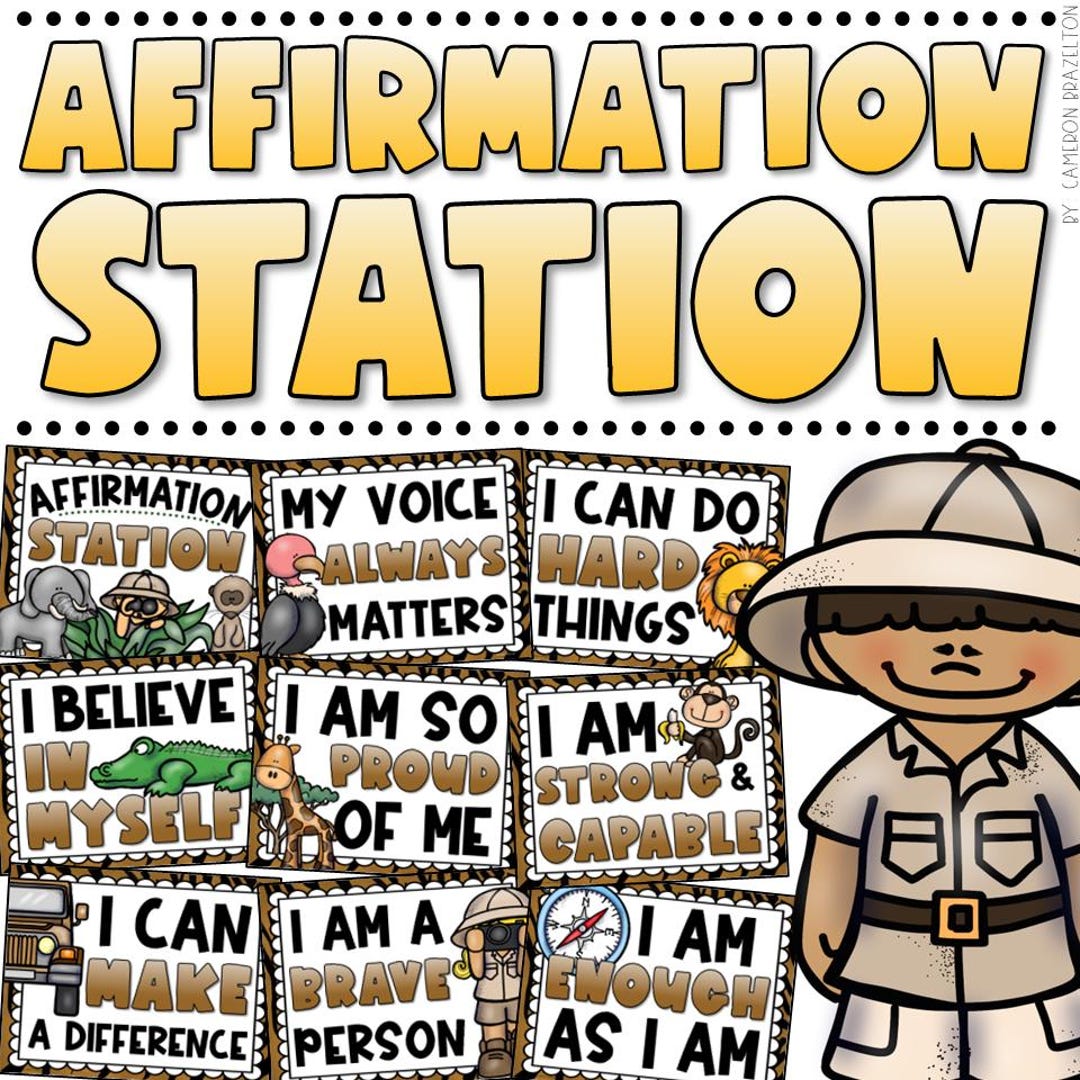 Jungle Safari Affirmation Station | Positive Posters for Confidence ...