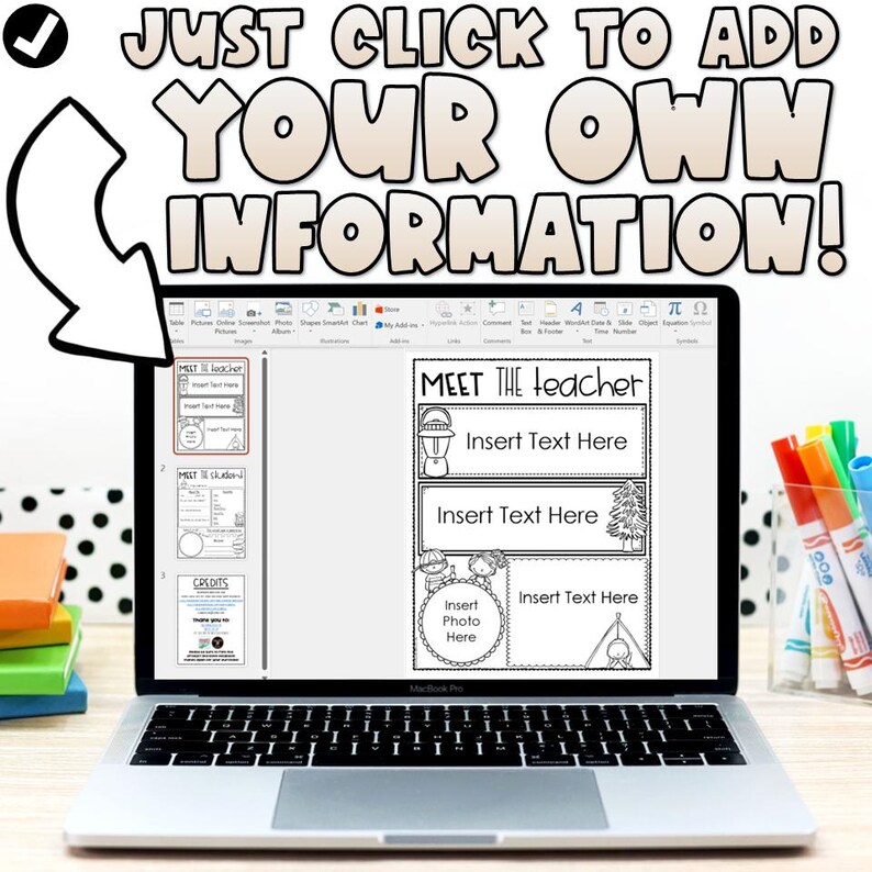 Meet the Teacher Editable Handout Back to School All About Me Camping ...