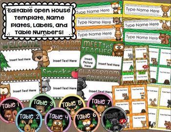 Woodland Animals Theme Classroom Decor Bundle (behavior Chart, Labels ...