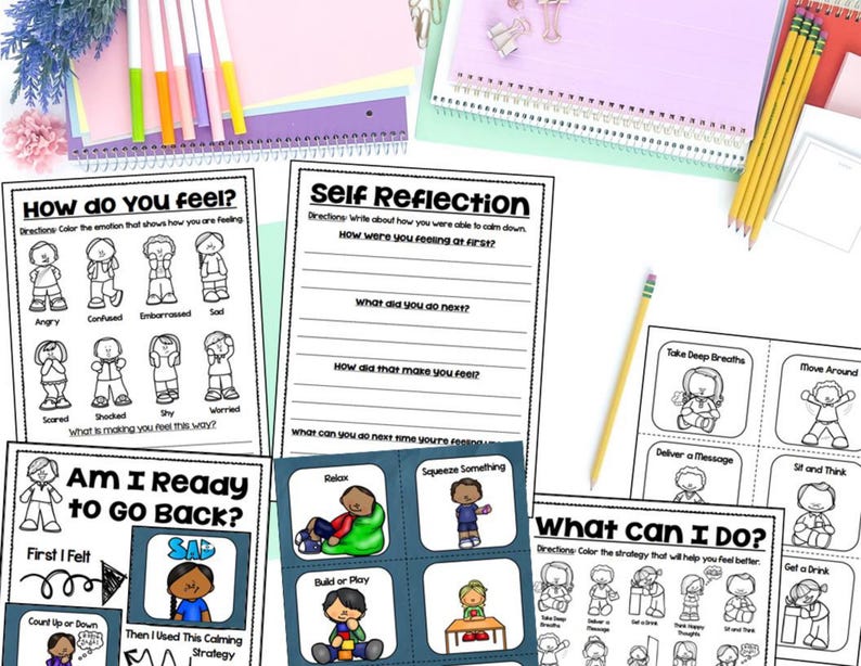 Calm Down Corner Visual Cards | Coping Strategies & Self-reflection ...