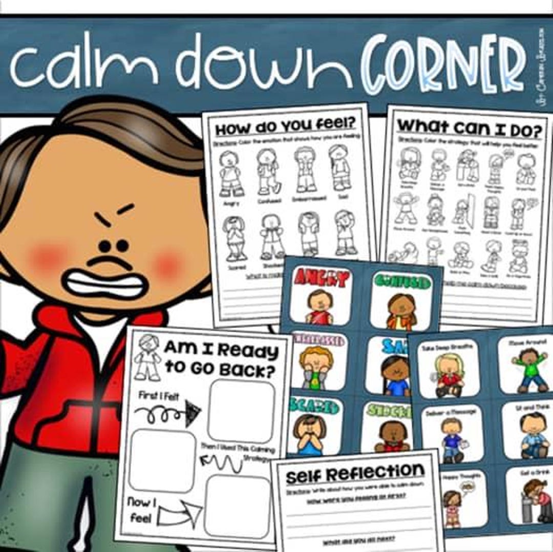 Calm Down Corner Visual Cards | Coping Strategies & Self-reflection ...