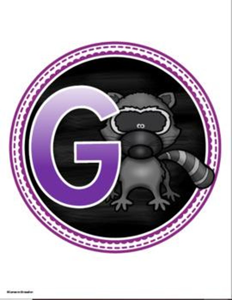 Word Wall Headers Alphabet Banner Posters Signs Woodland Animals Forest ...