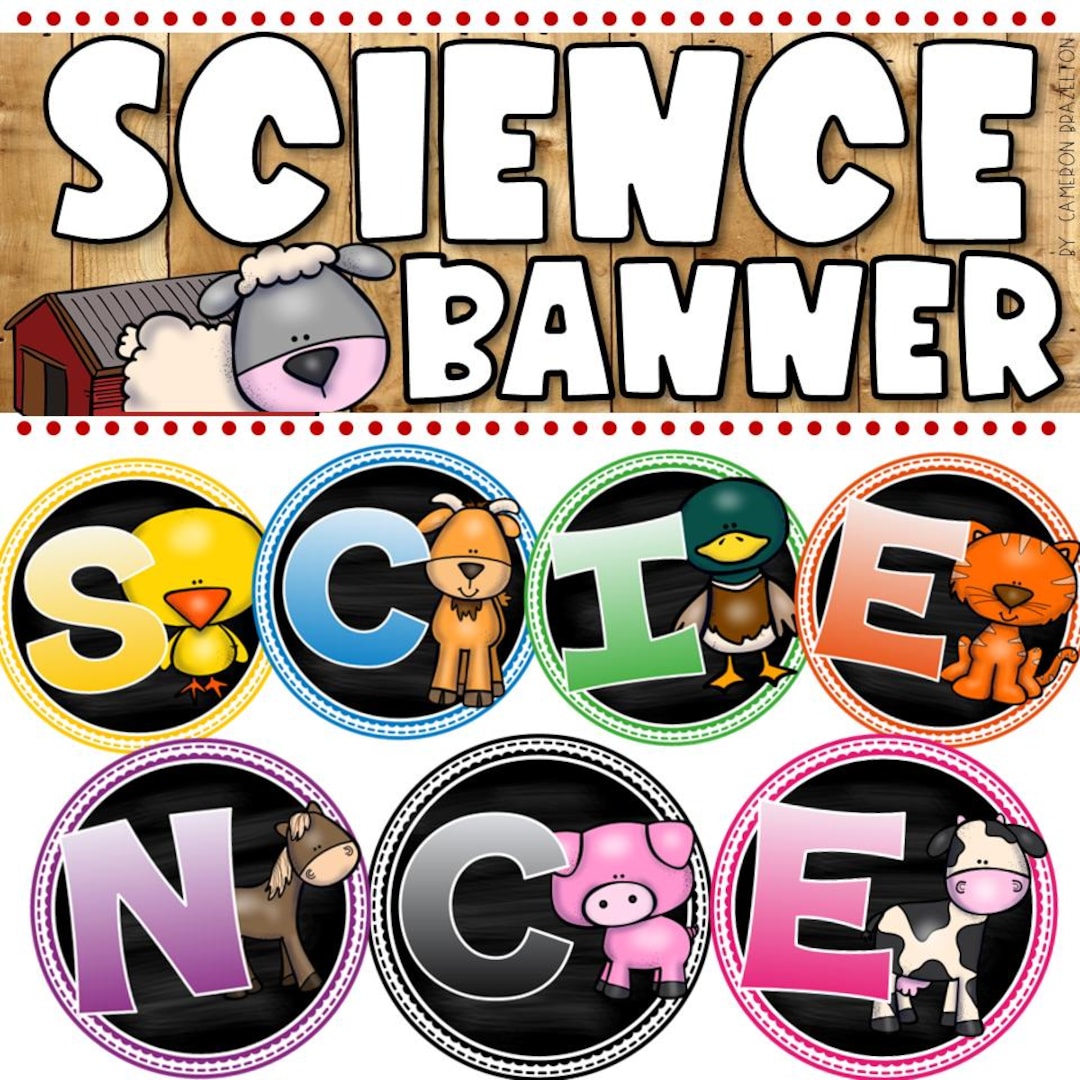 Science Banner Farm Animals Barn Theme | Classroom Decor & Bulletin ...