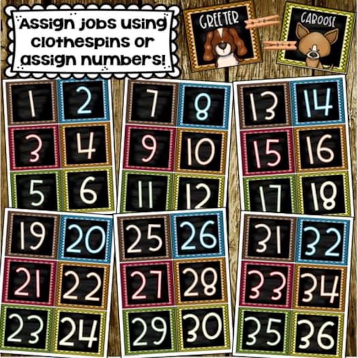 Classroom Jobs Helpers Chart Labels Signs Dog Theme EDITABLE INSTANT ...