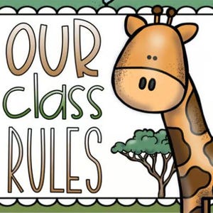 Classroom Rules Posters EDITABLE Back to School Jungle Safari Theme ...