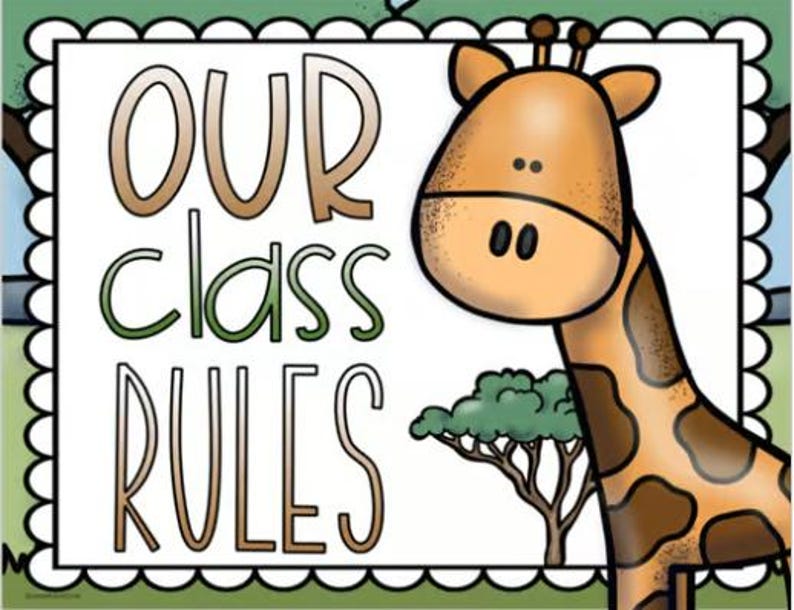 Classroom Rules Posters EDITABLE Back to School Jungle Safari Theme ...