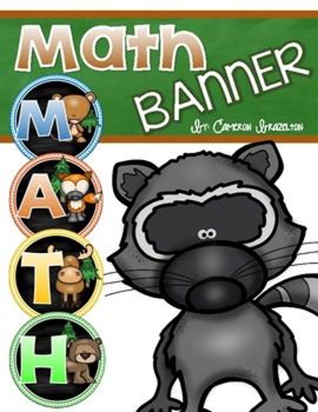 Math Banner Classroom Decoration Bulletin Board Woodland Animals Forest ...