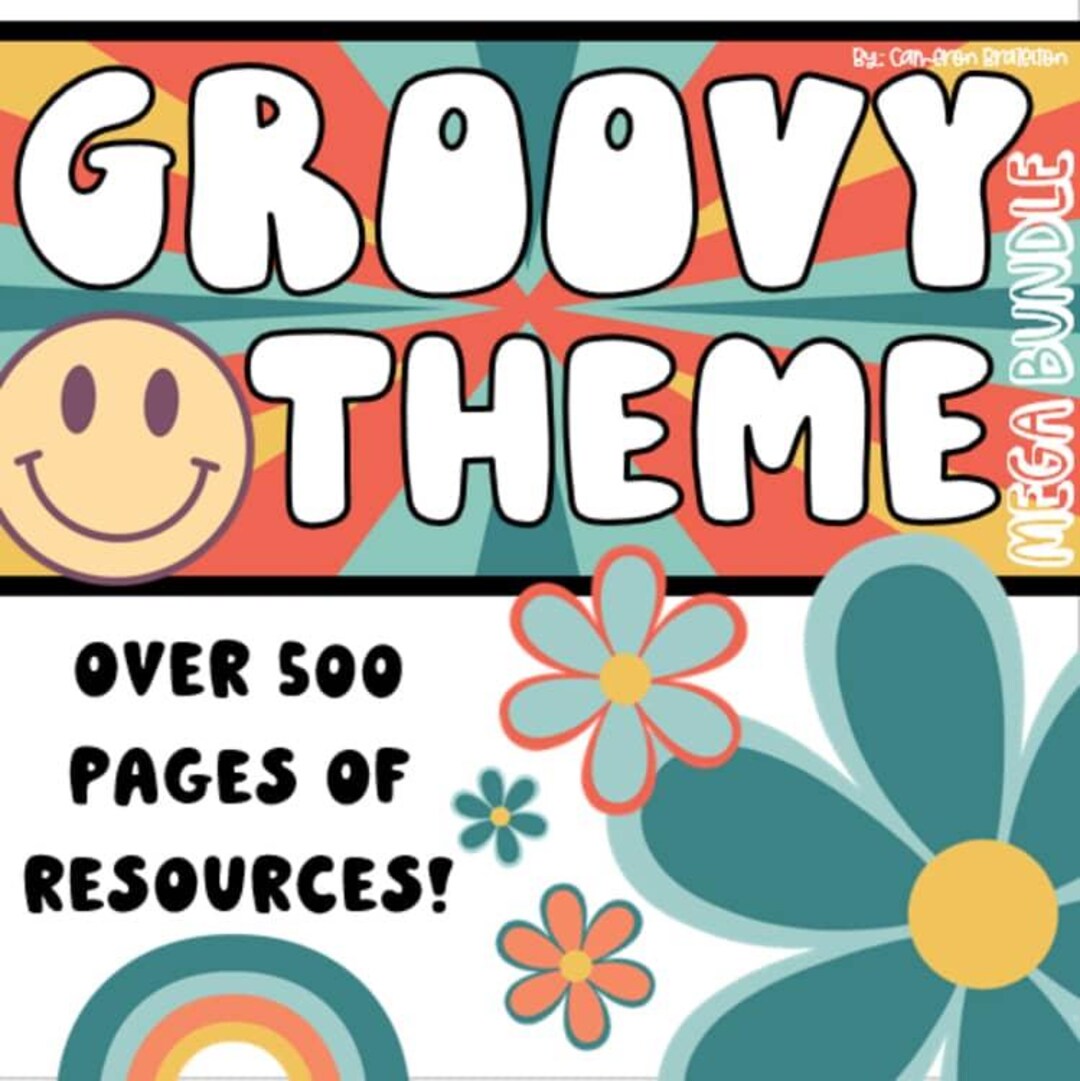 Groovy Retro Theme Back to School Class Decorations and Management Mega ...