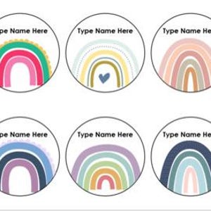 Welcome to Our Classroom Door Sign Display Modern Boho Rainbow Theme ...