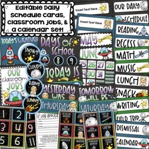 Outer Space Class Decor Bundle (posters, Binder Covers, Schedule ...