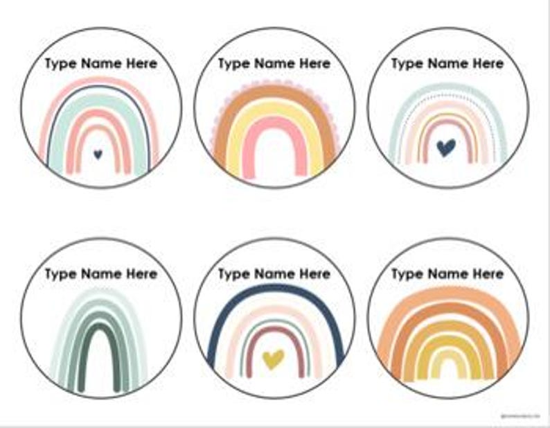 Welcome to Our Classroom Door Sign Display Modern Boho Rainbow Theme ...