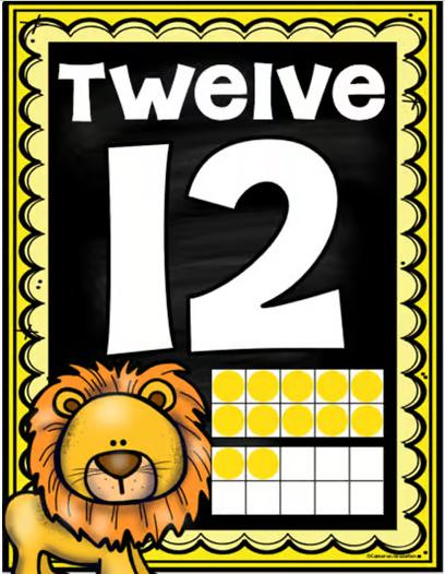 Number Posters Signs 0-20 Ten Frames Jungle Safari Theme - Etsy