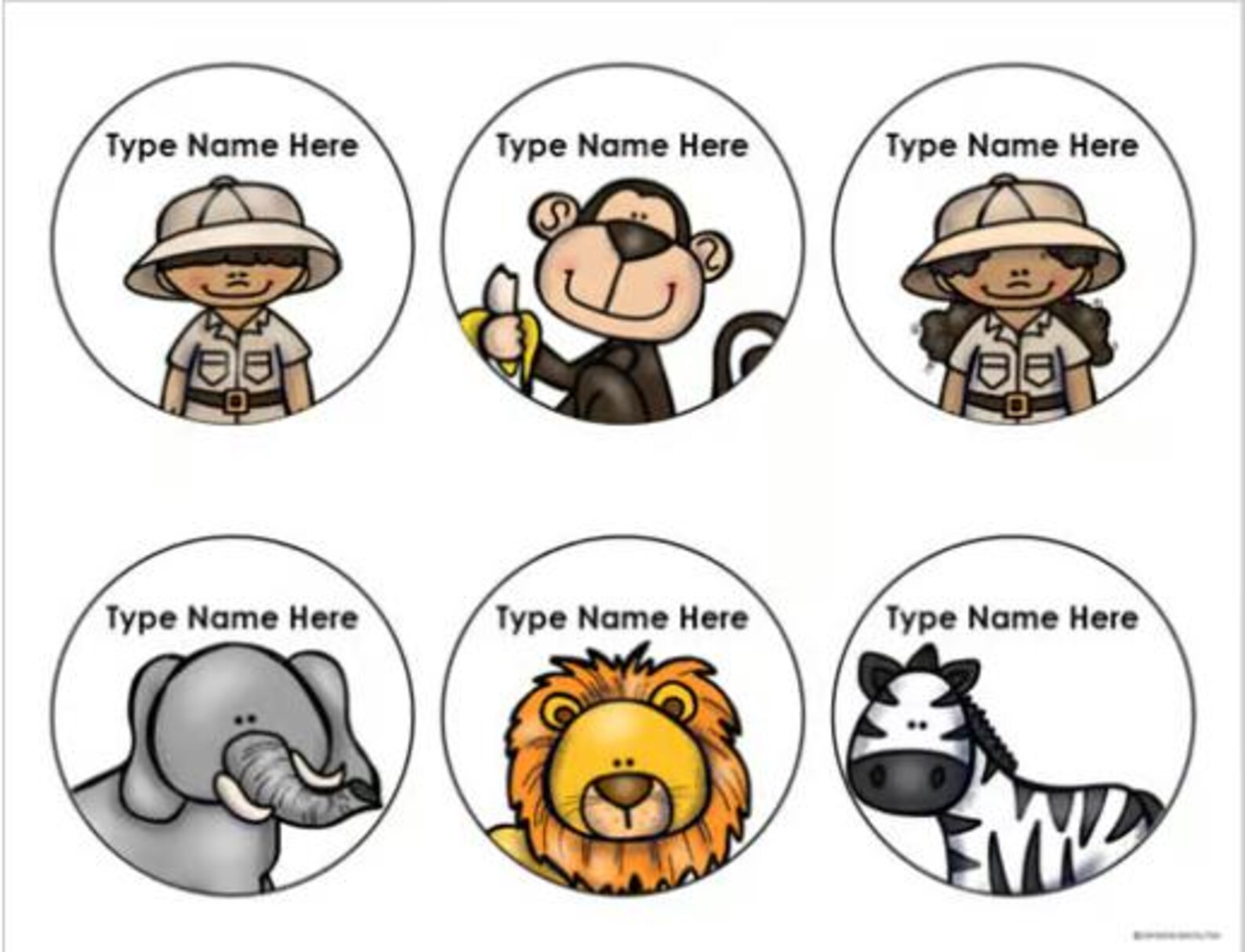 Welcome to Our Classroom Door Sign Display Jungle Safari Theme Editable ...