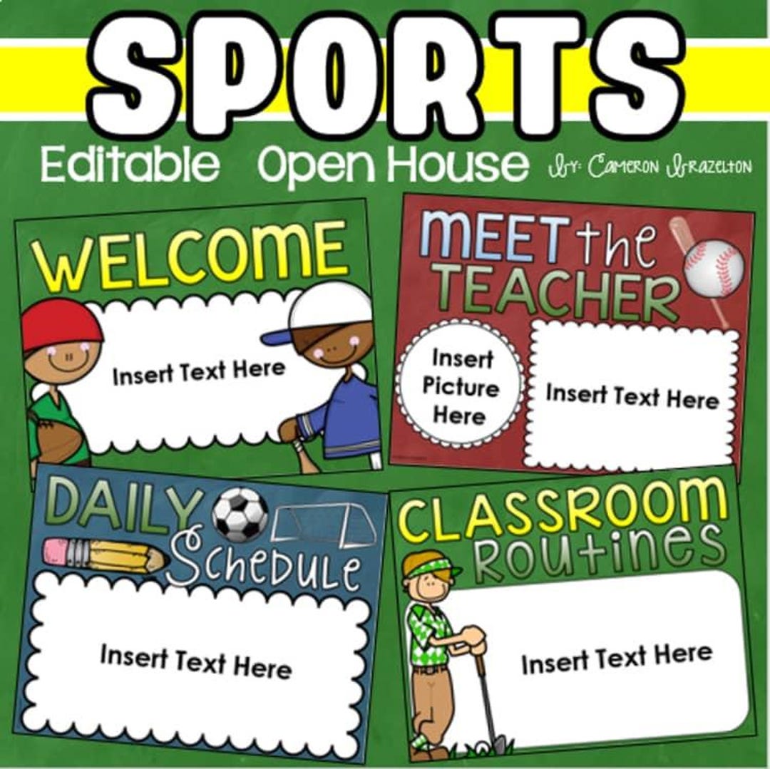 Back to School Open House Meet the Teacher Sports Theme Powerpoint ...