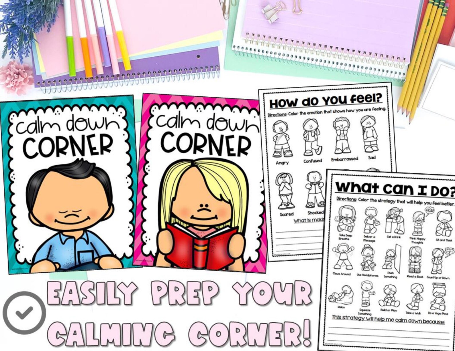 Calm Down Corner Visual Cards | Coping Strategies & Self-reflection ...