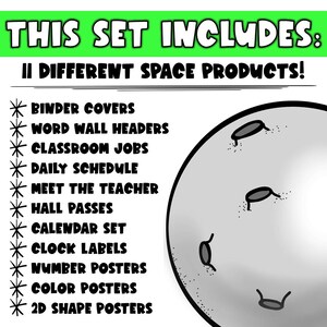 Outer Space Class Decor Bundle (posters, Binder Covers, Schedule ...