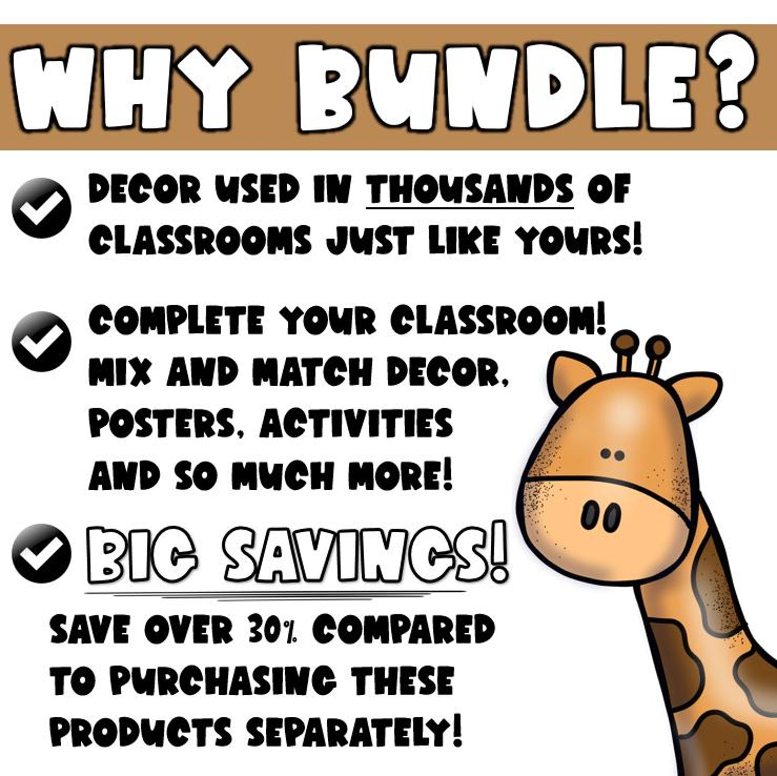 Jungle Safari Class Management Decor Bundle (rules, Voice Levels ...