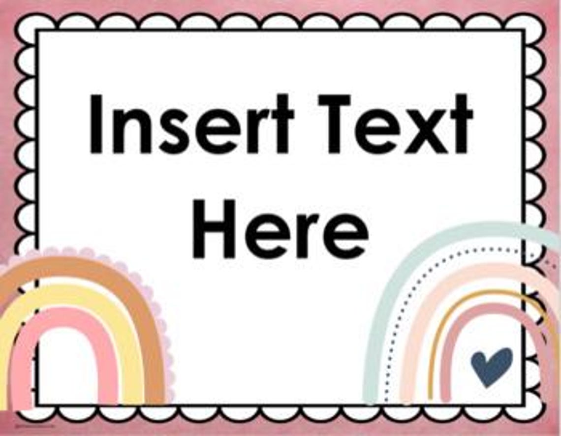 Welcome to Our Classroom Door Sign Display Modern Boho Rainbow Theme ...