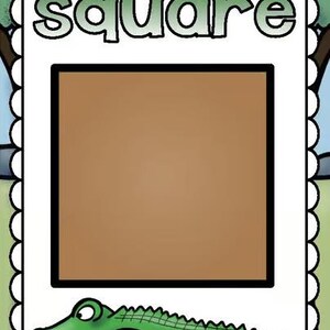 2D Shapes Poster Set Jungle Safari Theme INSTANT DOWNLOAD - Etsy