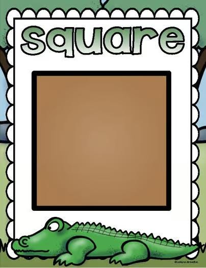 2D Shapes Poster Set Jungle Safari Theme INSTANT DOWNLOAD - Etsy