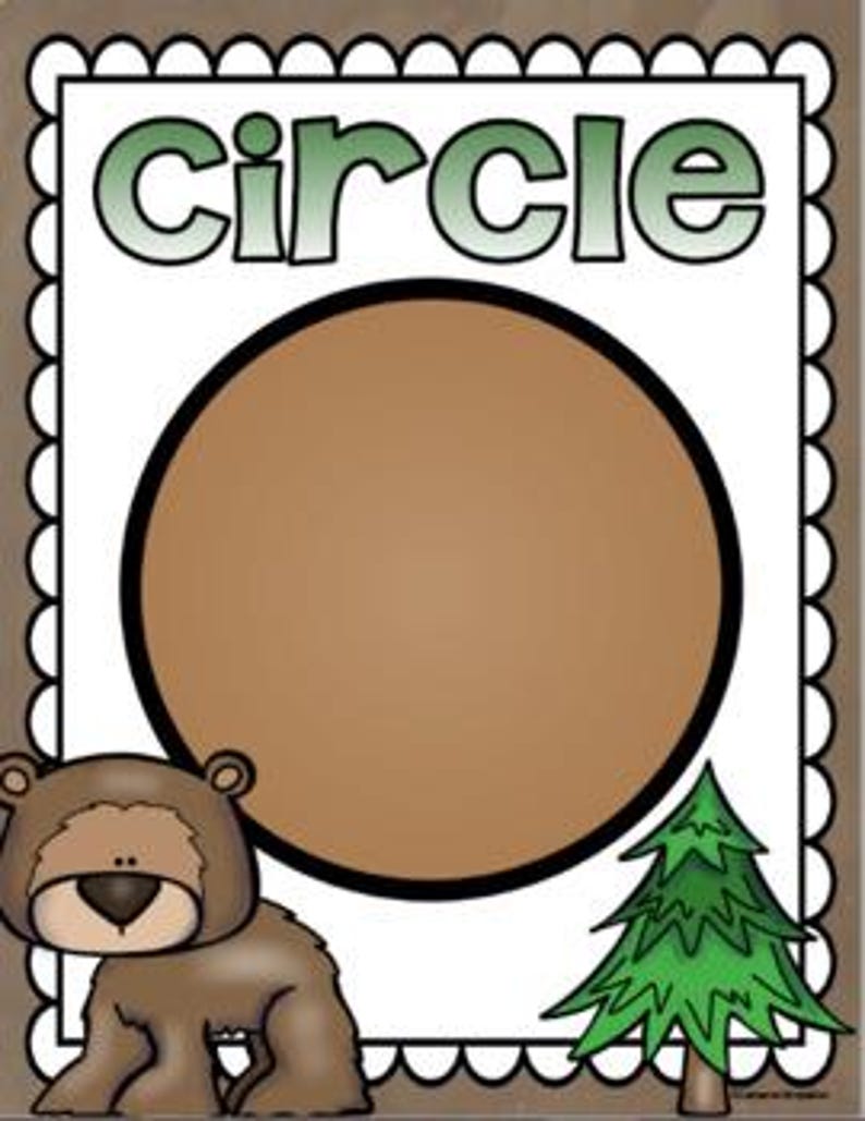 2D Shapes Poster Signs Woodland Animals Forest Theme INSTANT DOWNLOAD ...