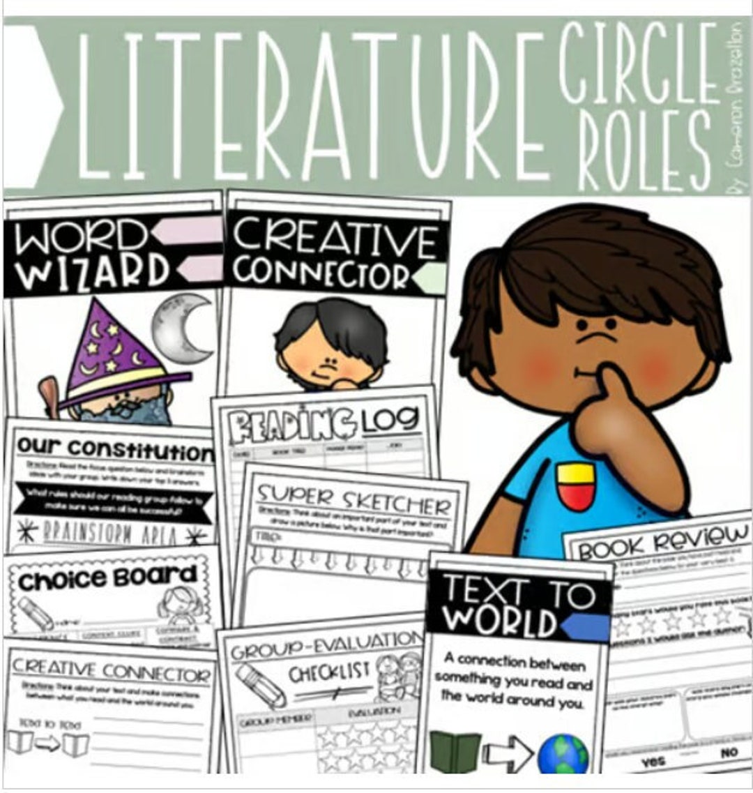 Book Clubs Literature Circle Roles Job Sheets Activities, Reading ...