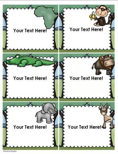 Jungle Safari Theme Classroom Labels Decorations Editable INSTANT ...